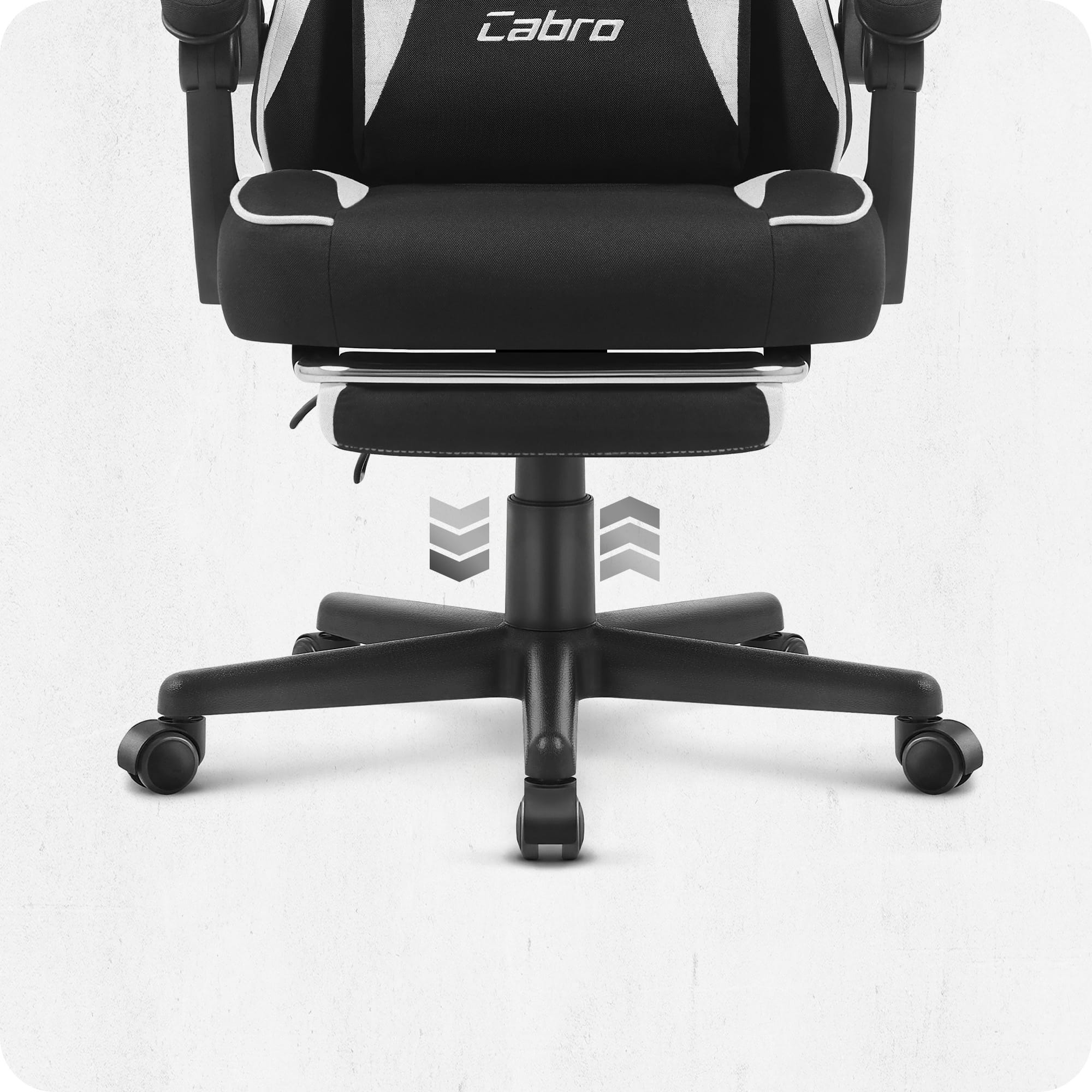 Fotel gamingowy Cabro C502 Czarny - Biały Tkanina Sklep internetowy z ...
